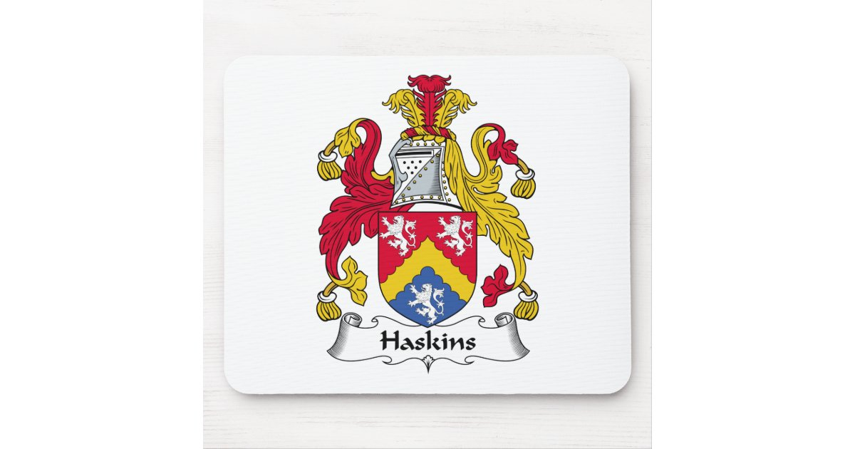 Haskins Family Crest Mouse Mat | Zazzle