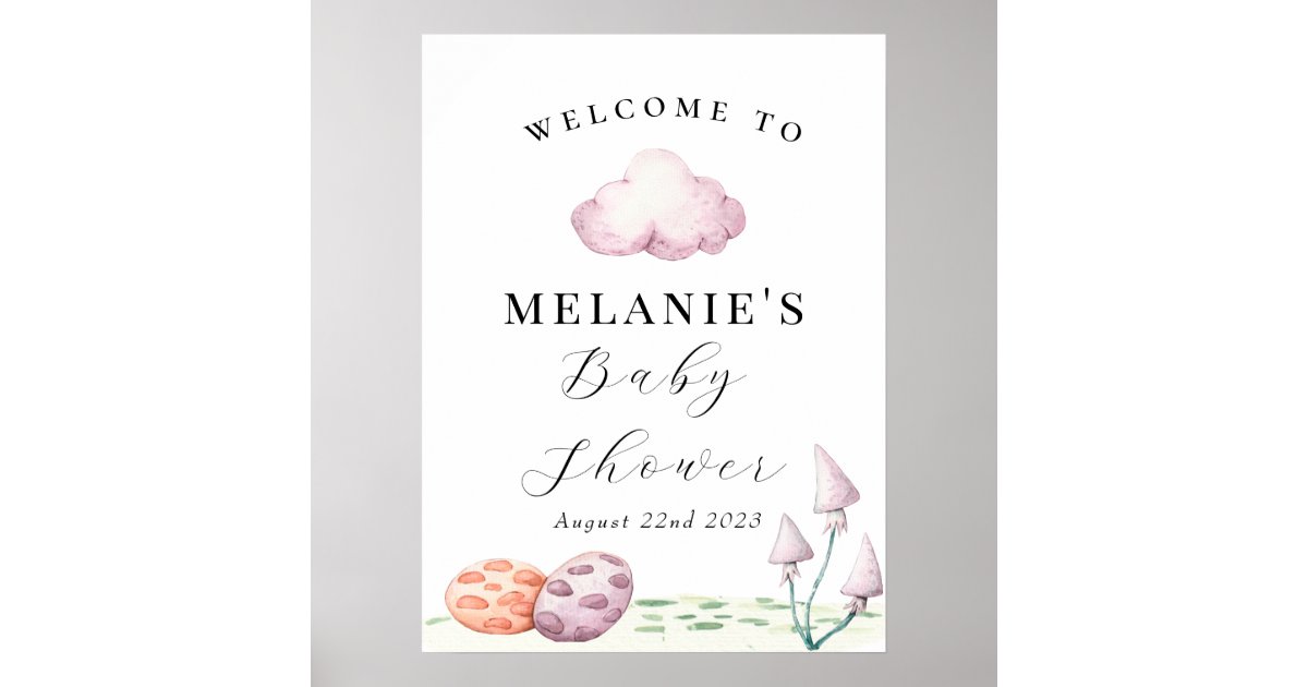 Hatching Dragon Eggs Prehistoric Baby Shower Poster | Zazzle