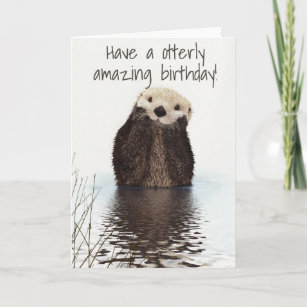 Otter Birthday Cards | Zazzle UK