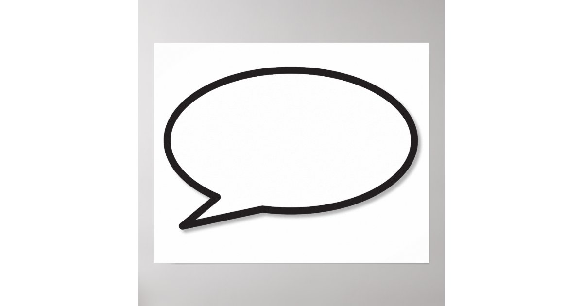 HAVE YOUR SAY! Comic Book Speech Bubble Poster | Zazzle