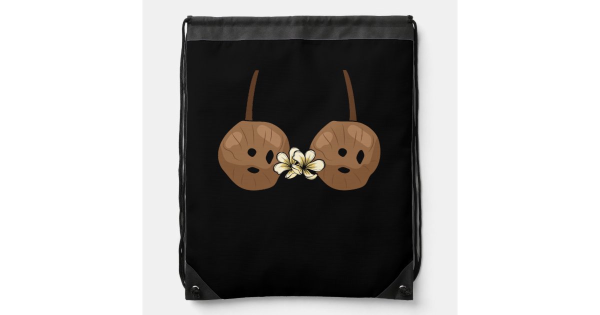 Hawaiian Coconut Shell Bra Funny Halloween Costume Drawstring Bag | Zazzle