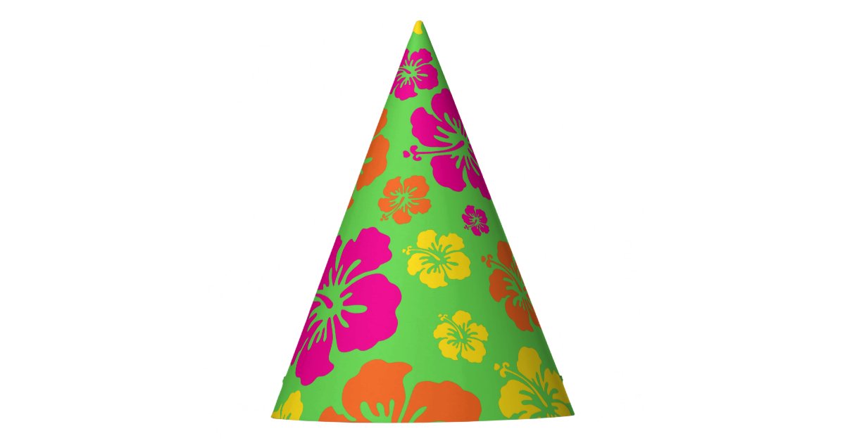 Hawaiian Luau Kid's Birthday Party Party Hat | Zazzle