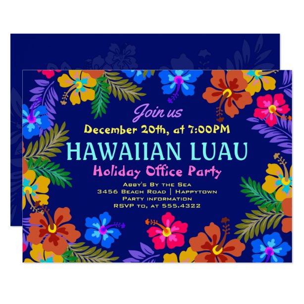 Hawaiian Christmas Party Invitations Zazzle UK Hawaiian Christmas Party Invitations Zazzle UK
