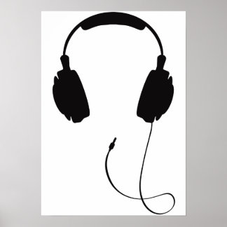 Headphone Graphic Posters & Prints | Zazzle.co.uk