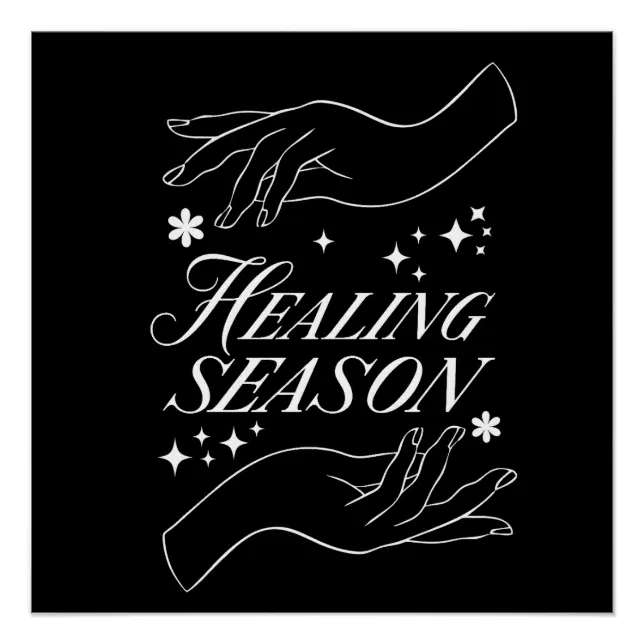 Healing Season | Modern Line Art Semi-Gloss Po Poster | Zazzle