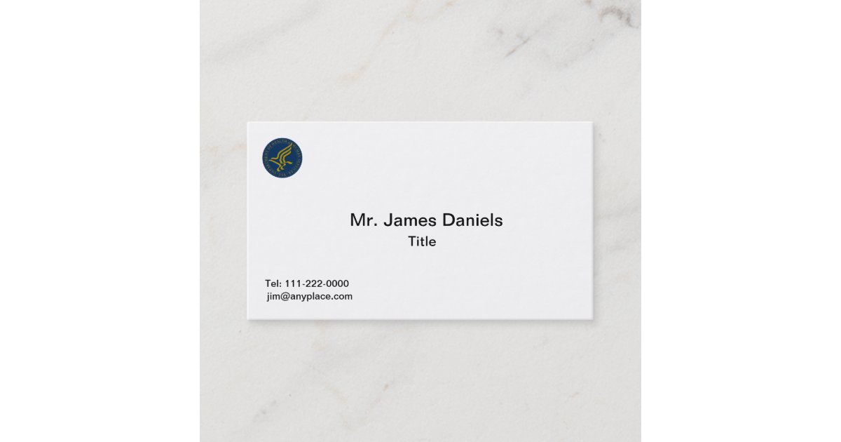 Health and Human Services (HHS) Business Card | Zazzle