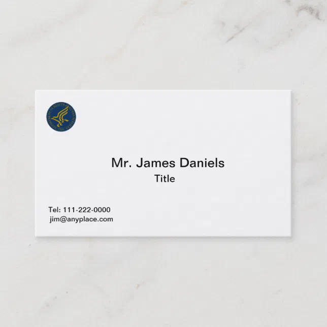 Health and Human Services (HHS) Business Card | Zazzle