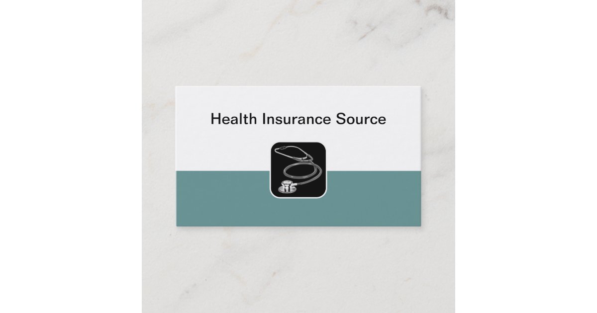 Health Insurance Agent Medical Business Card | Zazzle