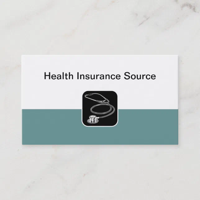 Health Insurance Agent Medical Business Card | Zazzle