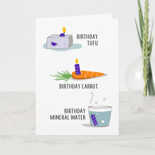 Healthy Food Birthday Card | Zazzle