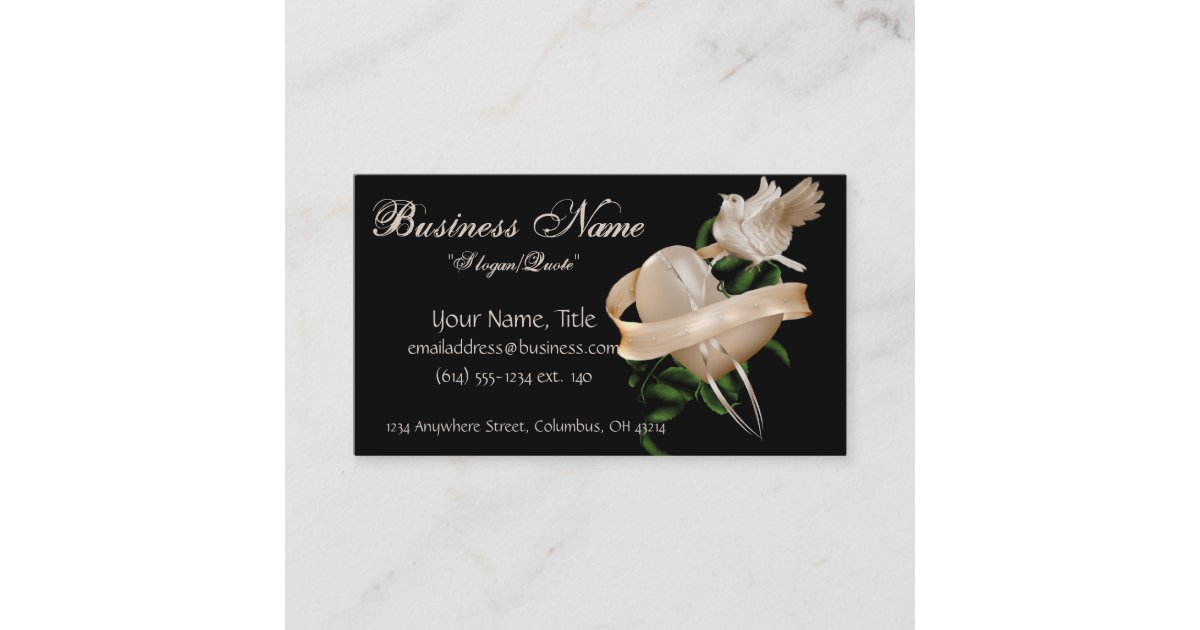 Heart Design with Dove Business Cards | Zazzle