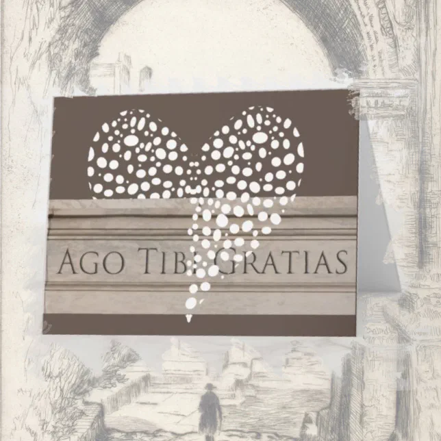 Heart on Latin Thank You Card | Zazzle