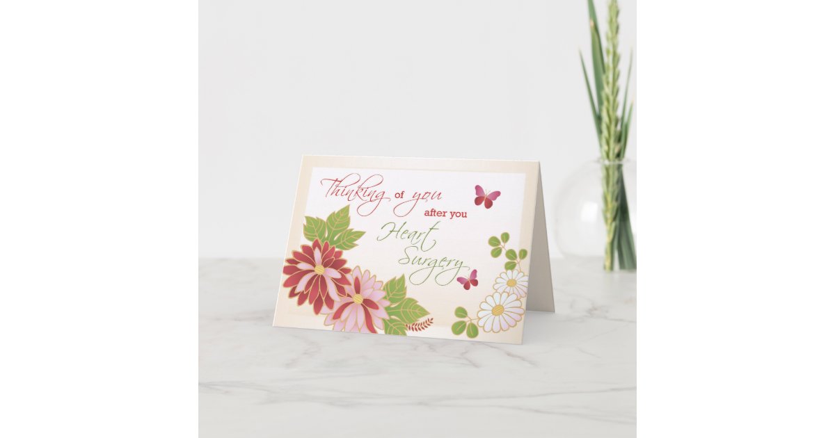 Heart Surgery, Thinking of You After Operation Card | Zazzle