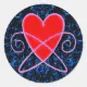 Heart Vortex Classic Round Sticker | Zazzle