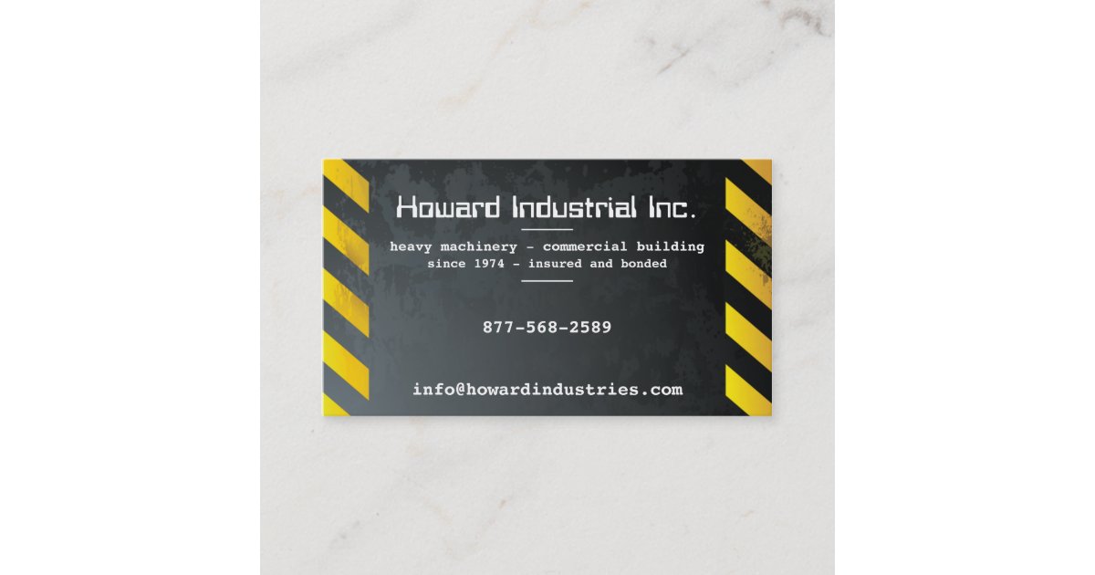 Heavy Hazards Business Card | Zazzle