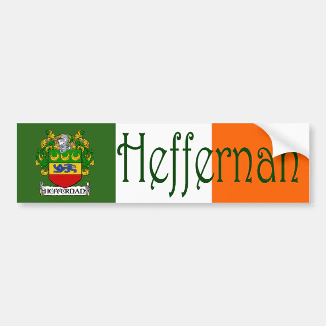 Heffernan Coat of Arms Flag Bumper Sticker | Zazzle