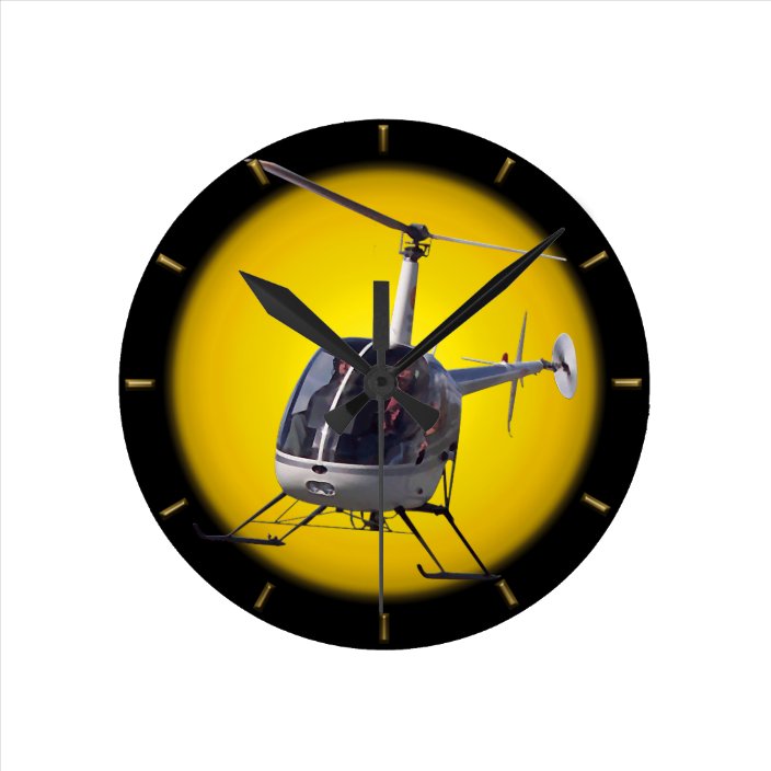 Helicopter Clock Flying Helicopter Wall Clock Gift | Zazzle.co.uk