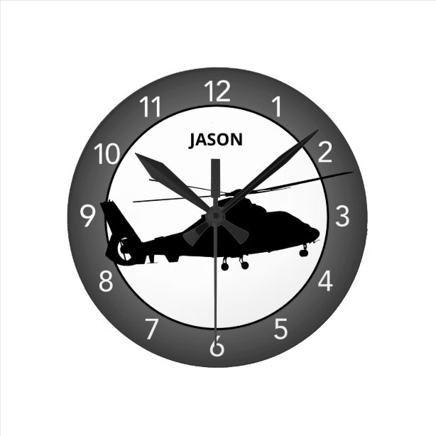 Helicopter Wall Clocks | Zazzle UK