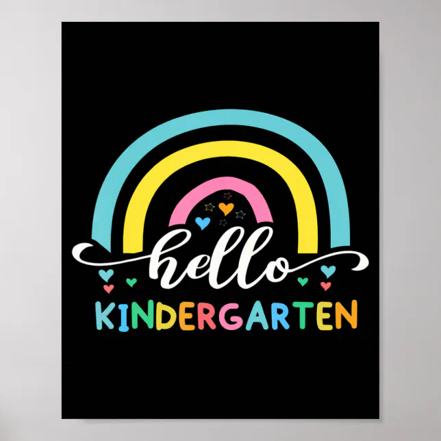 Hello Kindergarten Back To School Poster | Zazzle