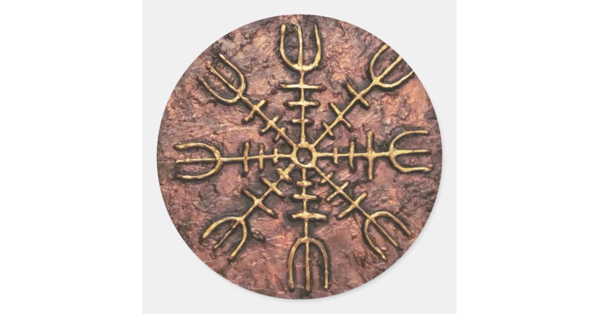 Helm of Awe Classic Round Sticker | Zazzle