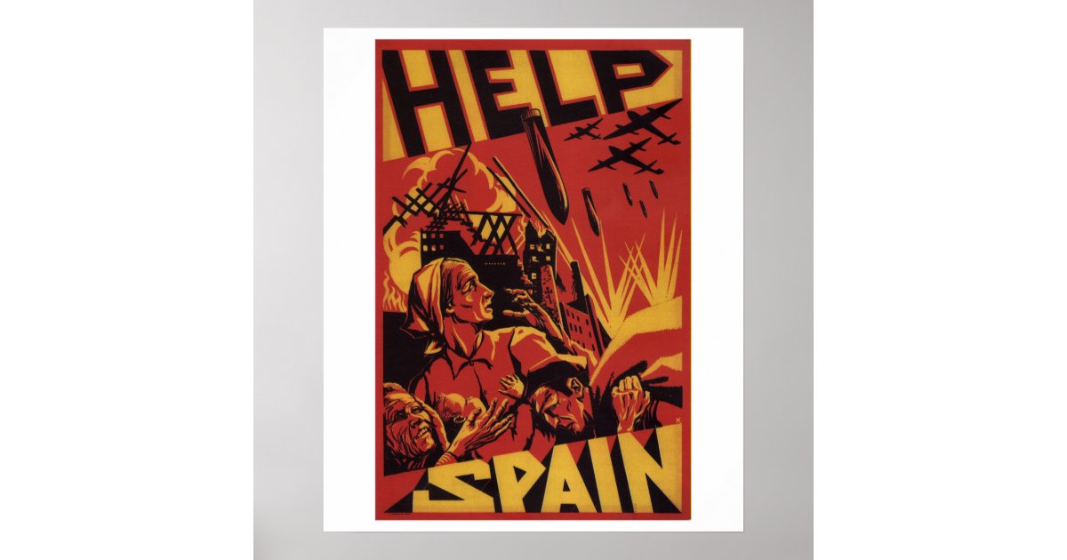 Help Spain (1937)_Propaganda Poster | Zazzle