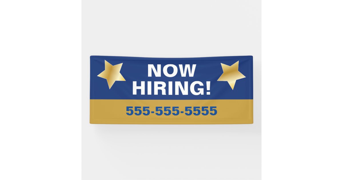 Help Wanted, Now Hiring Employment Banner | Zazzle