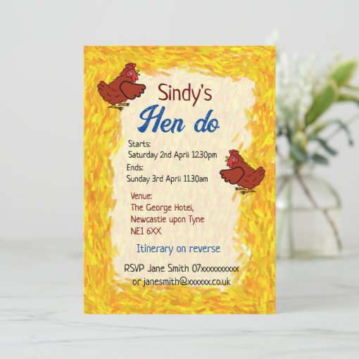 Hen do party bachelorette wedding pamper invitation | Zazzle