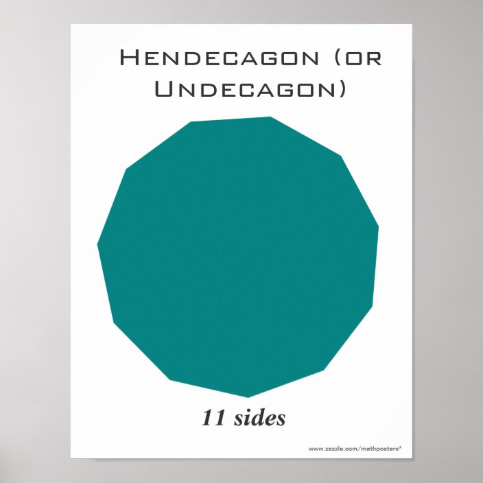 Hendecagon or Undecagon Poster of Polygon | Zazzle