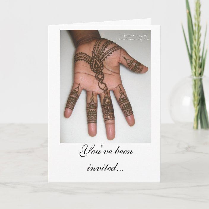 Henna Party Invitation | Zazzle.co.uk