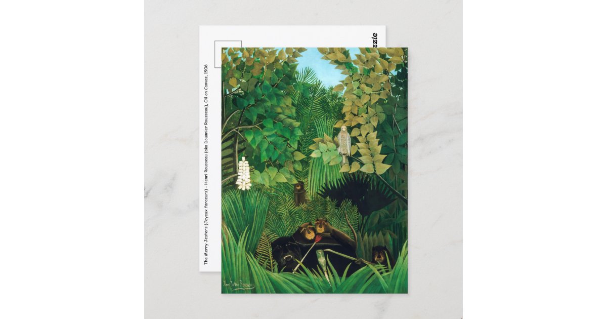 Henri Rousseau The Merry Jesters Postcard Zazzle