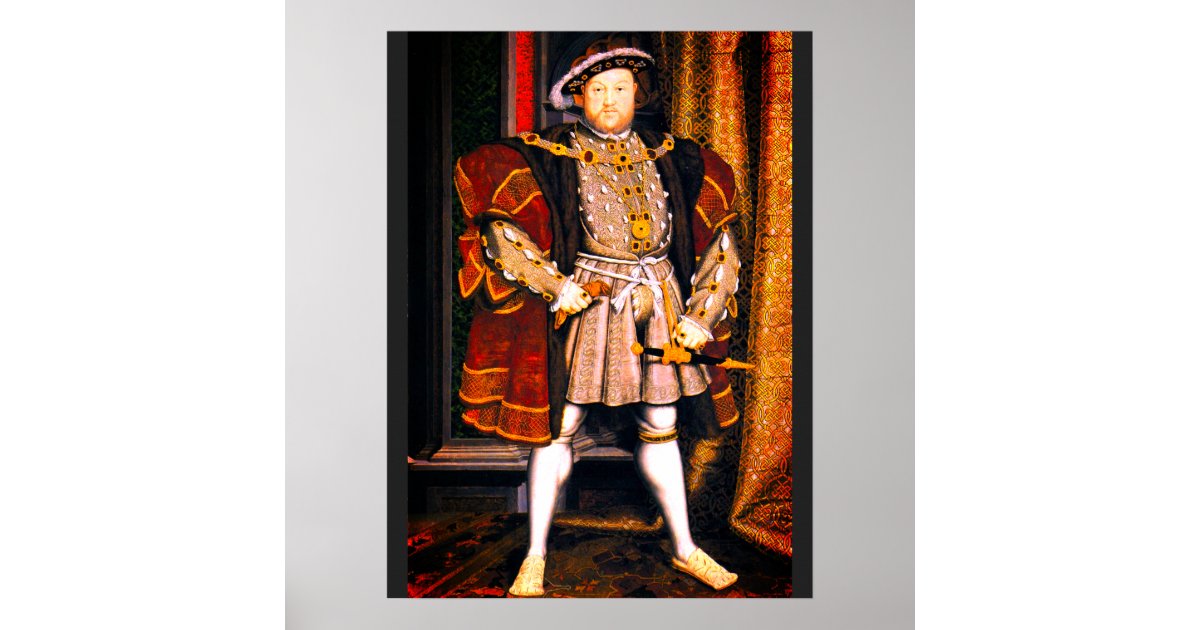 Henry VIII Tudors History King England six Wives Poster | Zazzle