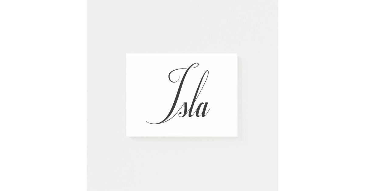 Her Name is Isla Calligraphy Post-it Notes | Zazzle