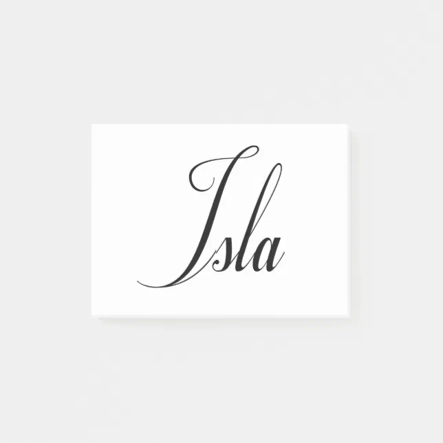 Her Name is Isla Calligraphy Post-it Notes | Zazzle