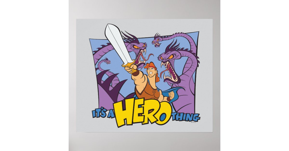 Hercules vs Hydra - It's a HERO Thing Poster | Zazzle