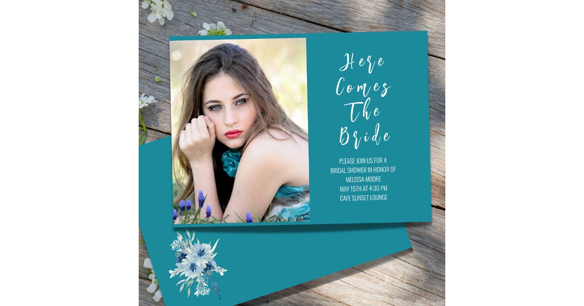 Here Comes The Bride Bridal Shower Invitation | Zazzle