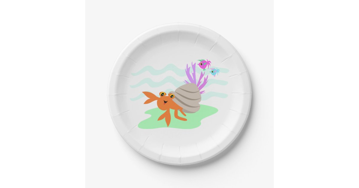 Hermit Crab Paper Plate | Zazzle