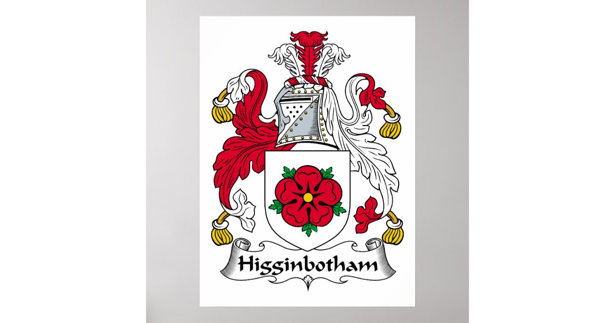 Higginbotham Family Crest Poster | Zazzle