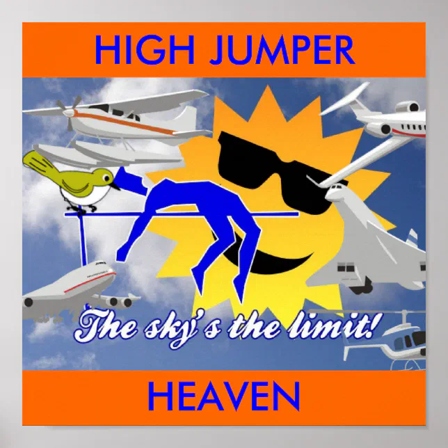 HIGH JUMPER HEAVEN POSTER | Zazzle