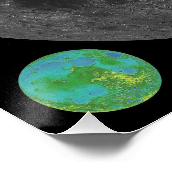 High Resolution Moon Map Poster | Zazzle.co.uk