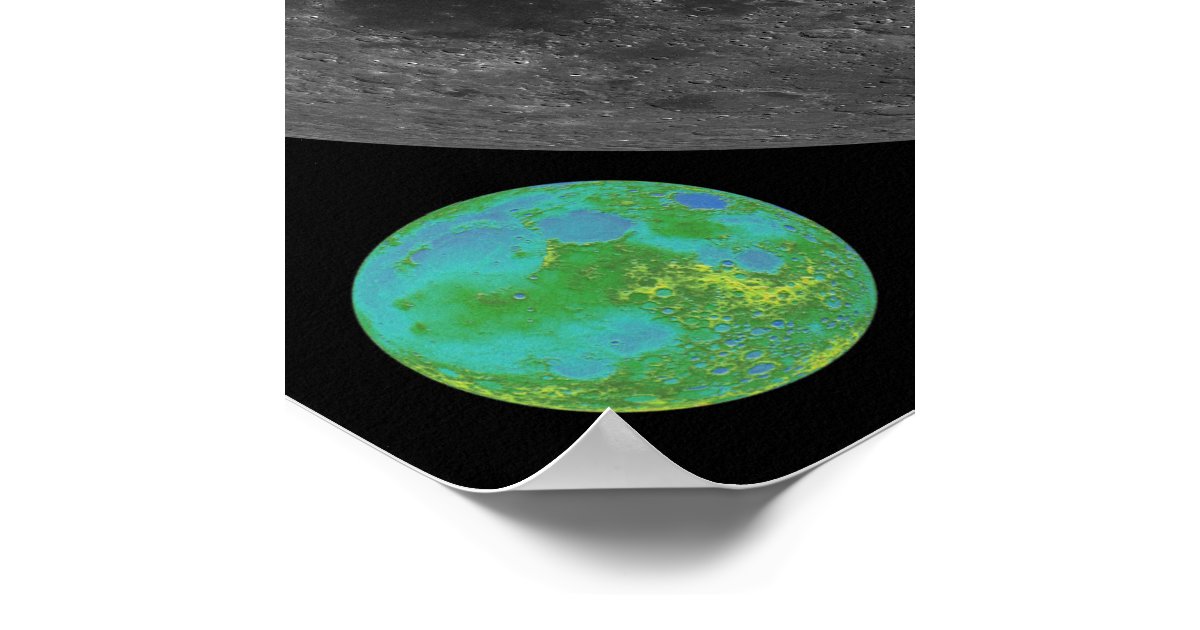 High Resolution Moon Map Poster | Zazzle