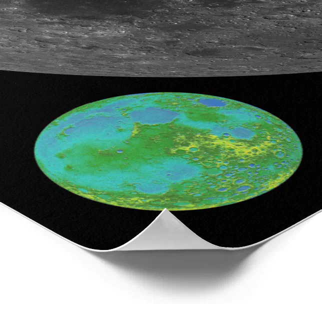 High Resolution Moon Map Poster | Zazzle