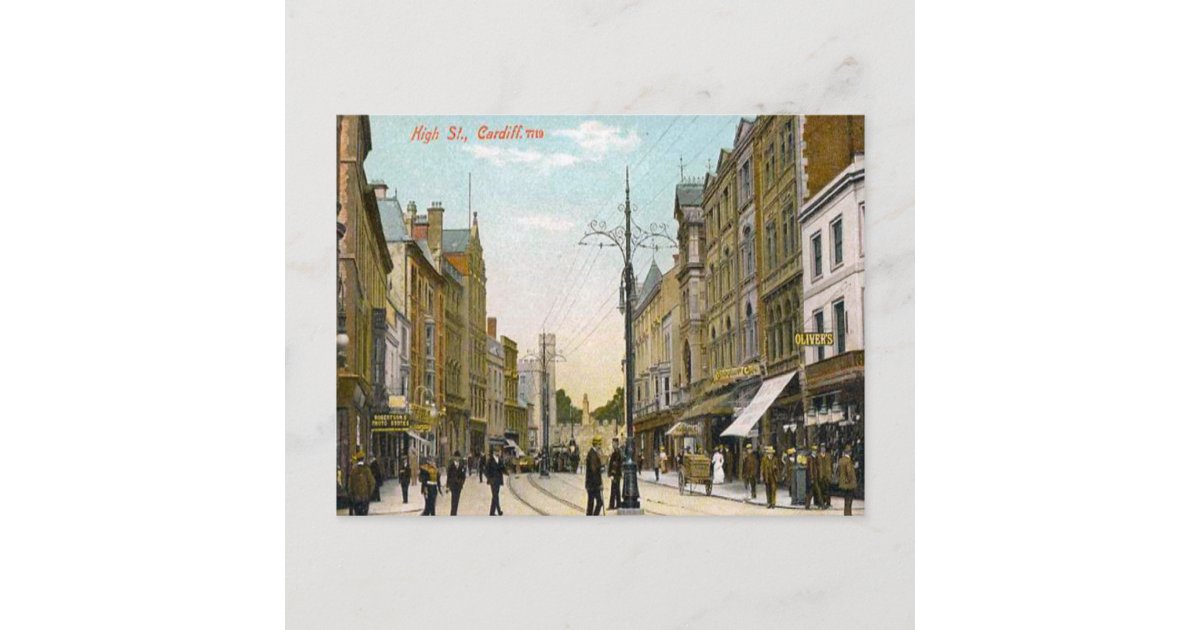 High Street, Cardiff Postcard | Zazzle
