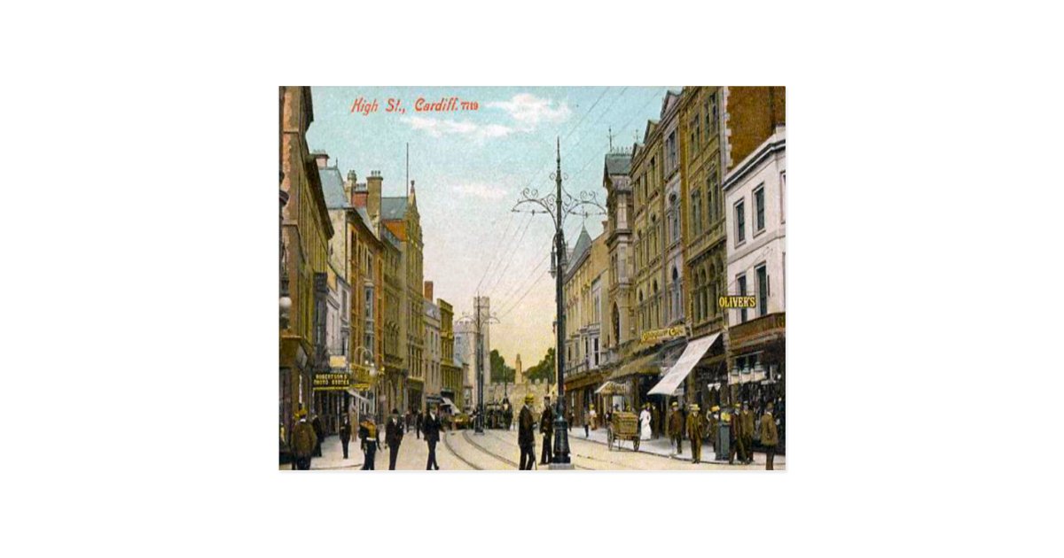 High Street, Cardiff Postcard | Zazzle.co.uk