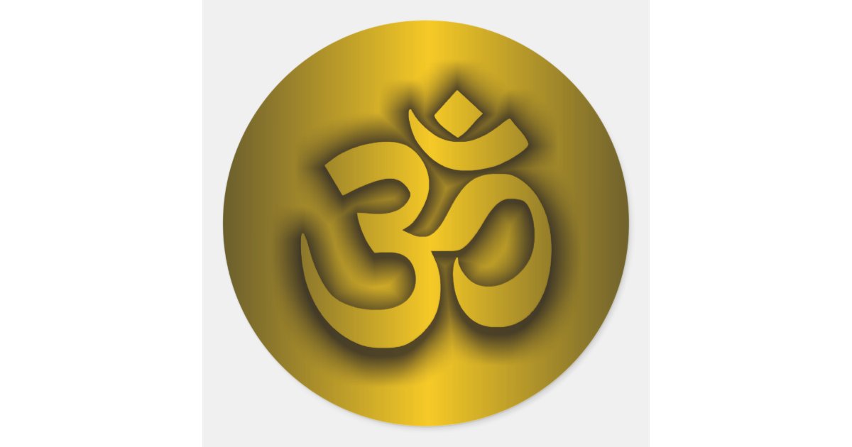 Hindu "Om" Classic Round Sticker | Zazzle