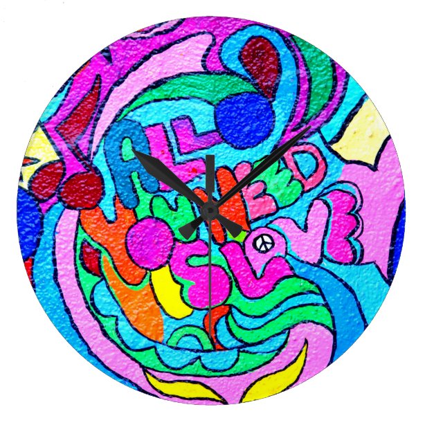 Groovy Wall Clocks | Zazzle UK