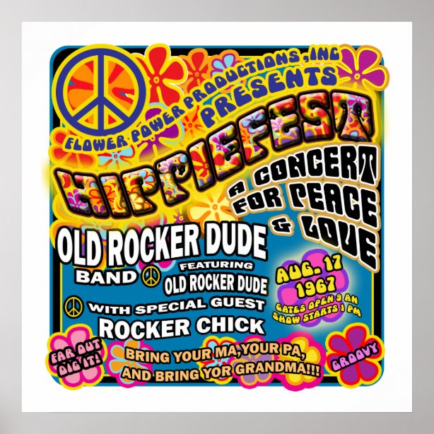 Hippie Posters & Prints | Zazzle UK