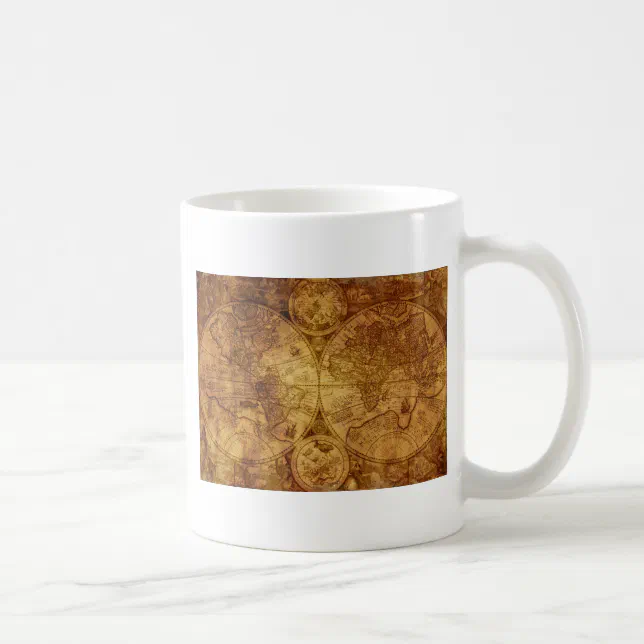 Historical Old Antique World Map Coffee Mug | Zazzle