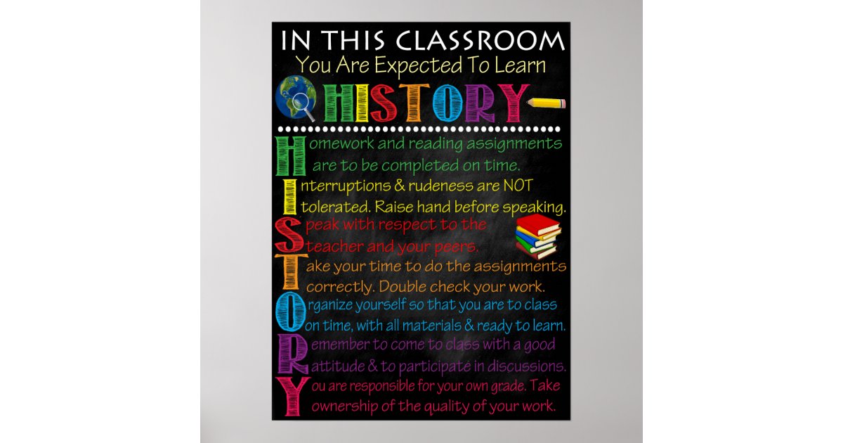 History Classroom Poster | Zazzle