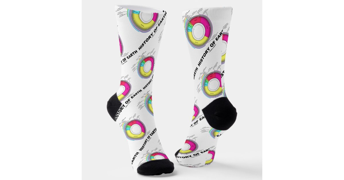 History Of Earth Geological Timeline Socks | Zazzle