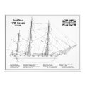 HMS Beagle Tall Ship - Ship Blueprint BD Photo Print | Zazzle